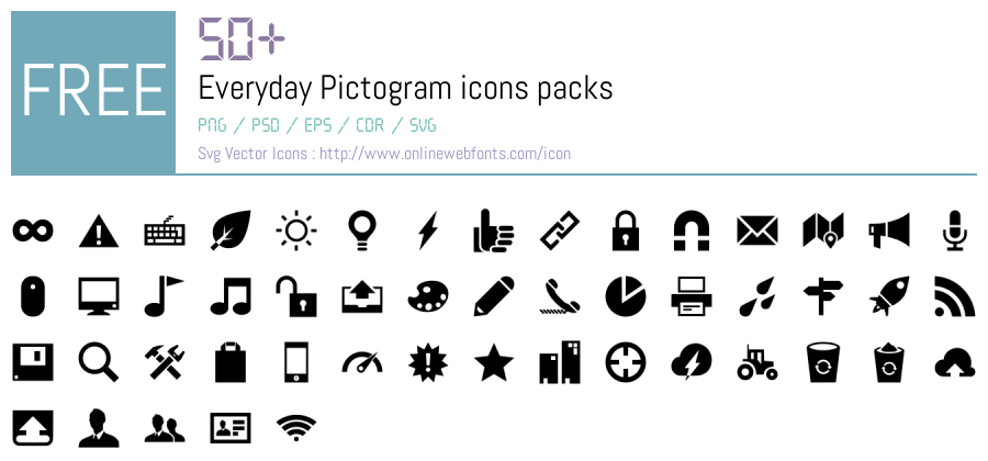 +50 Everyday Pictogram Svg Animations Packs Free Downloads ...