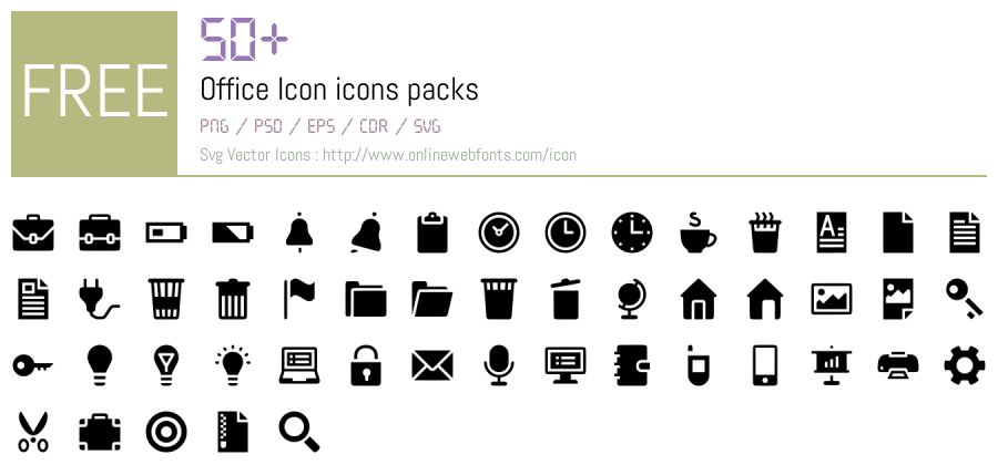 +50 Office Icon Svg Animations Packs Free Downloads - OnlineWebFonts.COM