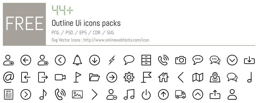 +44 Outline Ui Svg Animations Packs Free Downloads - OnlineWebFonts.COM