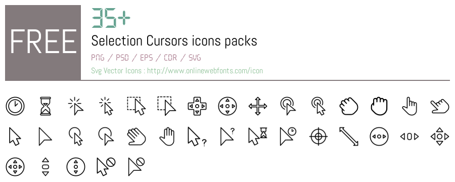 +35 Selection Cursors Svg Animations Packs Free Downloads ...
