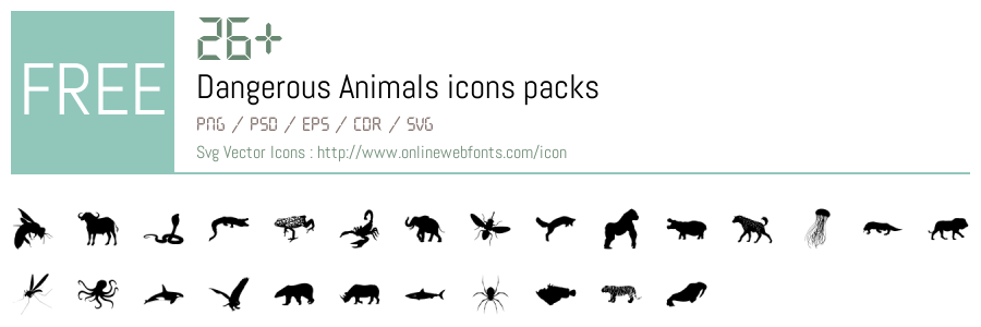 +26 Dangerous Animals Svg Animations Packs Free Downloads ...