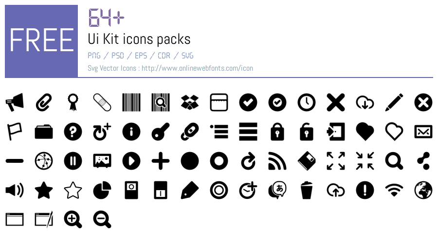 +64 Ui Kit Svg Animations Packs Free Downloads - OnlineWebFonts.COM