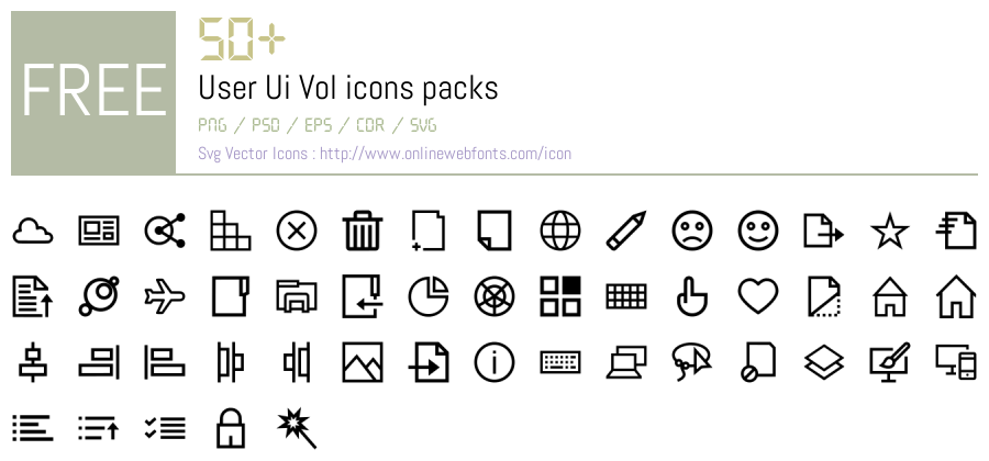 +50 User Ui Vol Svg Animations Packs Free Downloads - OnlineWebFonts.COM