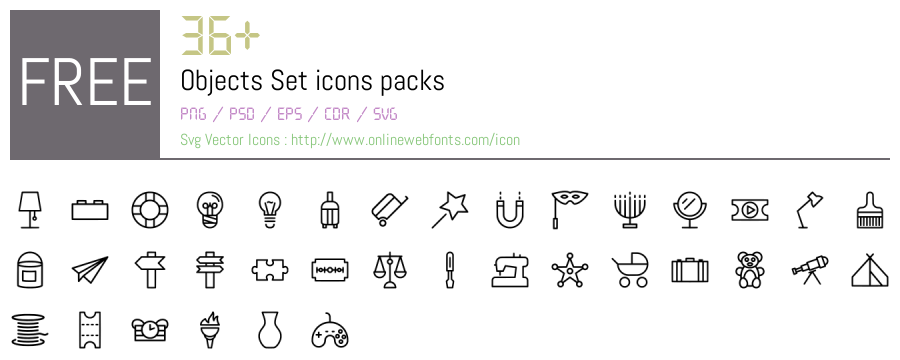 +36 Objects Set Svg Animations Packs Free Downloads - OnlineWebFonts.COM