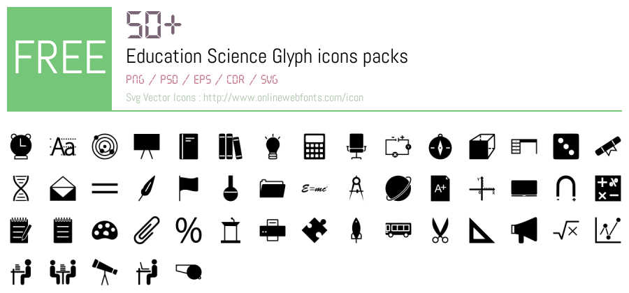 +50 Education Science Glyph Svg Animations Packs Free Downloads ...