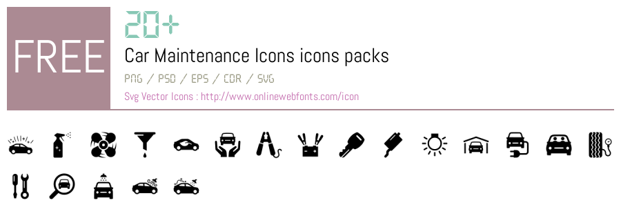 +20 Car Maintenance Icons Svg Animations Packs Free Downloads ...