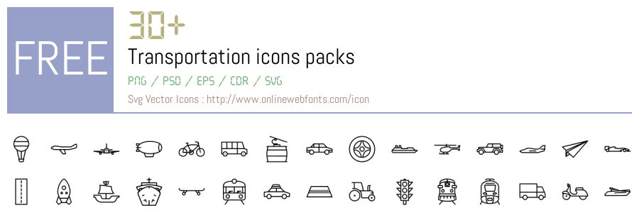 +30 Transportation Svg Animations Packs Free Downloads - OnlineWebFonts.COM