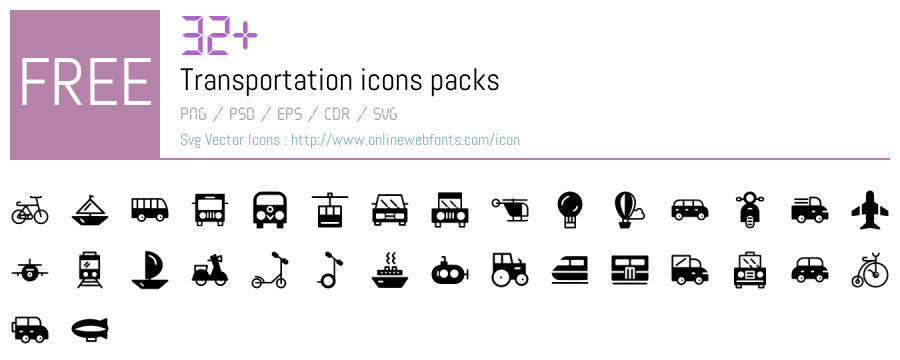+32 Transportation Svg Animations Packs Free Downloads - OnlineWebFonts.COM