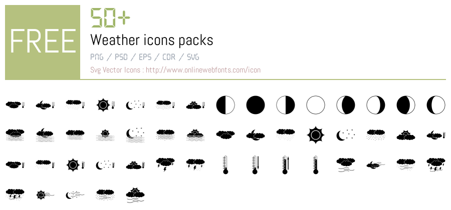 +50 Weather Svg Animations Packs Free Downloads - OnlineWebFonts.COM