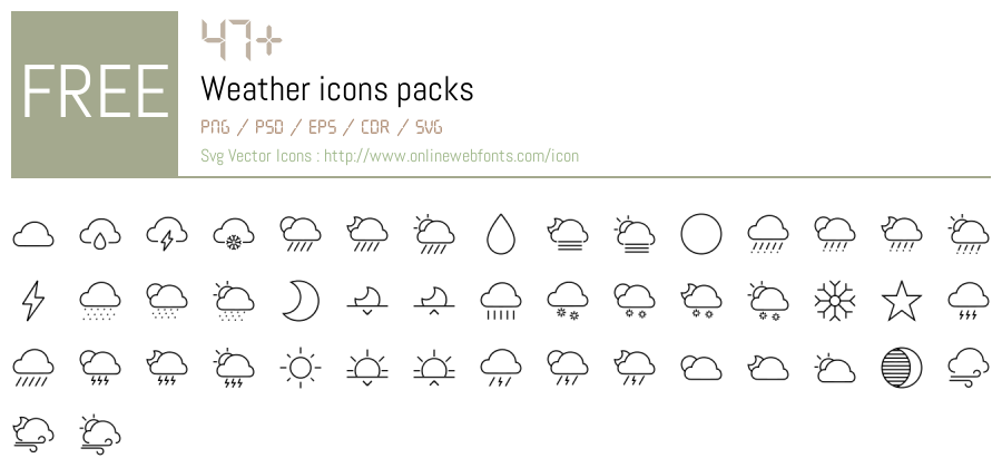 +47 Weather Svg Animations Packs Free Downloads - OnlineWebFonts.COM
