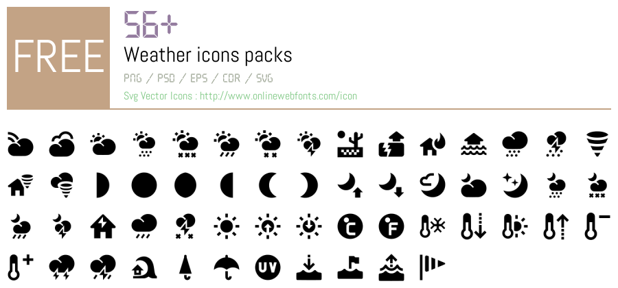 +56 Weather Svg Animations Packs Free Downloads - OnlineWebFonts.COM