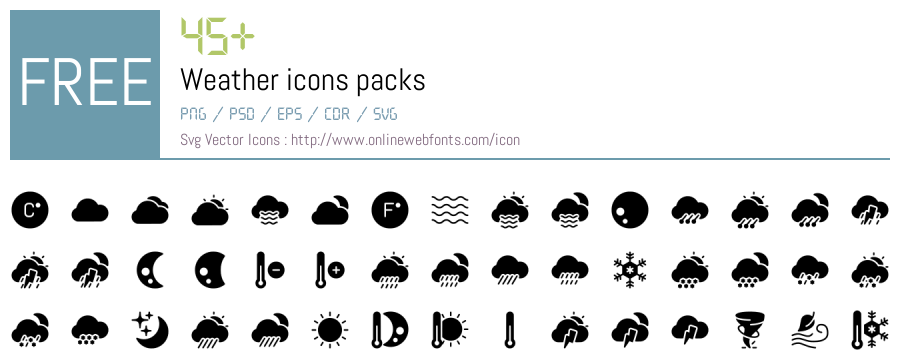 +45 Weather Svg Animations Packs Free Downloads - OnlineWebFonts.COM