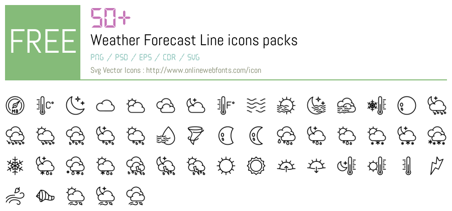 +50 Weather Forecast Line Svg Animations Packs Free Downloads ...