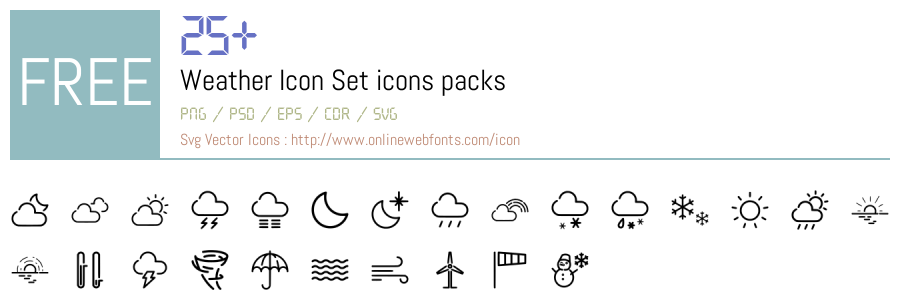+25 Weather Icon Set Svg Animations Packs Free Downloads ...
