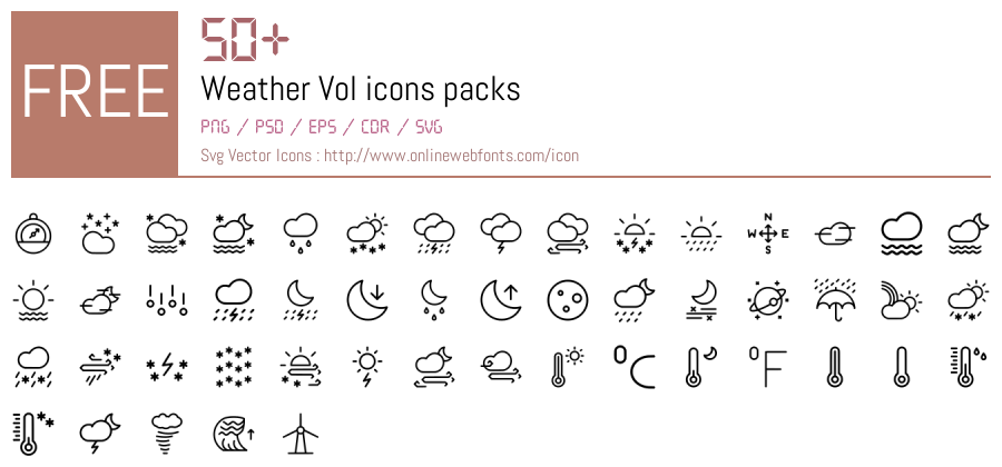 +50 Weather Vol Svg Animations Packs Free Downloads - OnlineWebFonts.COM
