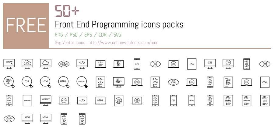 +50 Front End Programming Svg Animations Packs Free Downloads - OnlineWebFonts.COM
