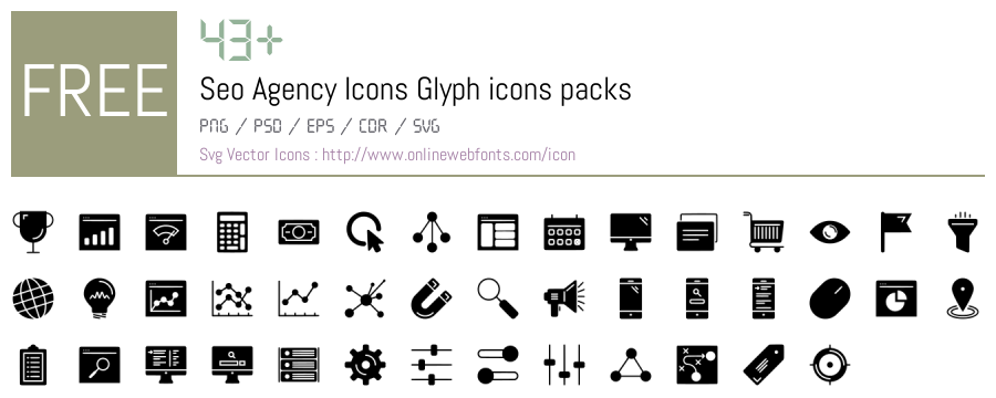 +43 Seo Agency Icons Glyph Svg Animations Packs Free Downloads ...
