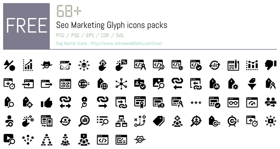 +68 Seo Marketing Glyph Svg Animations Packs Free Downloads ...