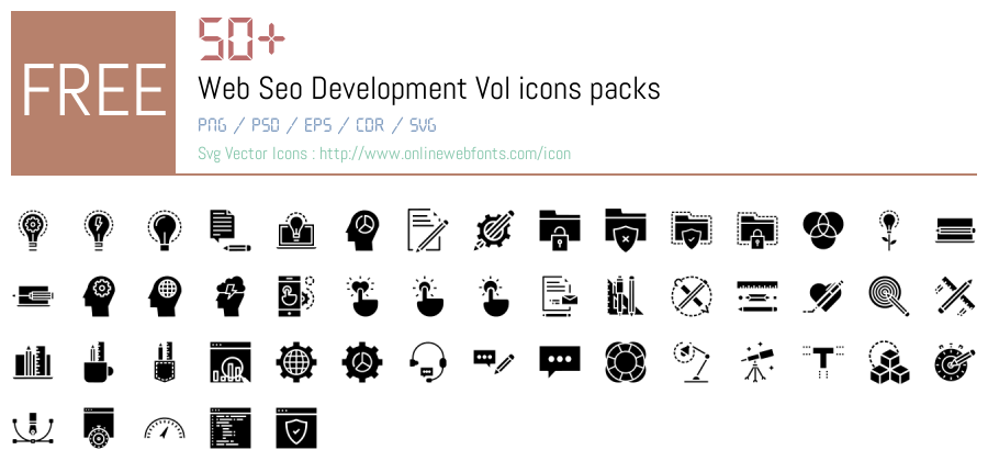 +50 Web Seo Development Vol Svg Animations Packs Free Downloads ...