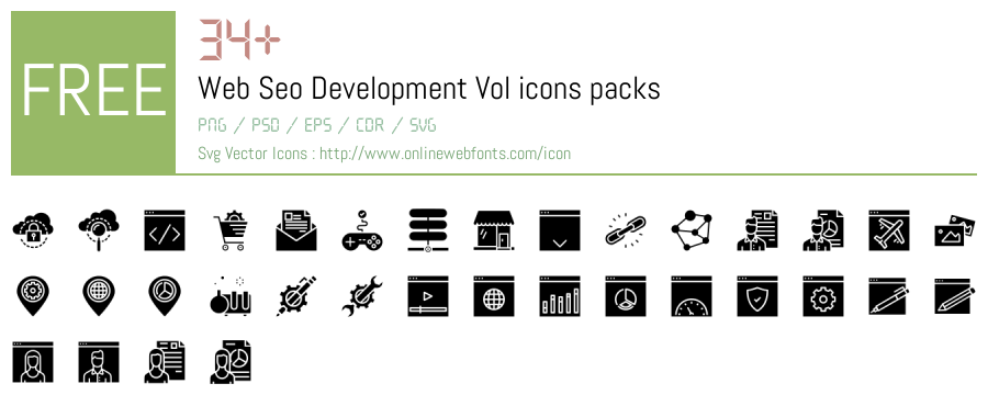 +34 Web Seo Development Vol Svg Animations Packs Free Downloads ...
