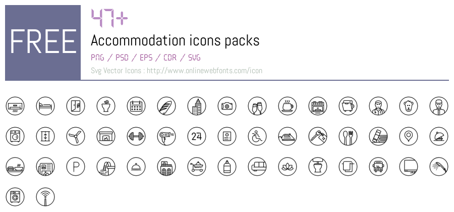 +47 Accommodation Svg Animations Packs Free Downloads - OnlineWebFonts.COM
