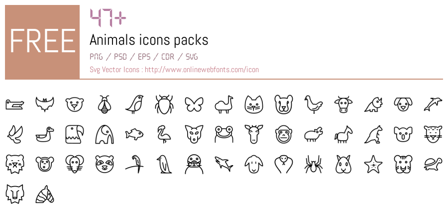 +47 Animals Svg Animations Packs Free Downloads - OnlineWebFonts.COM