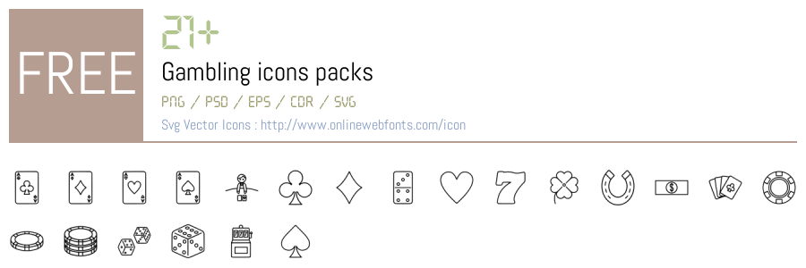 +21 Gambling Svg Animations Packs Free Downloads - OnlineWebFonts.COM