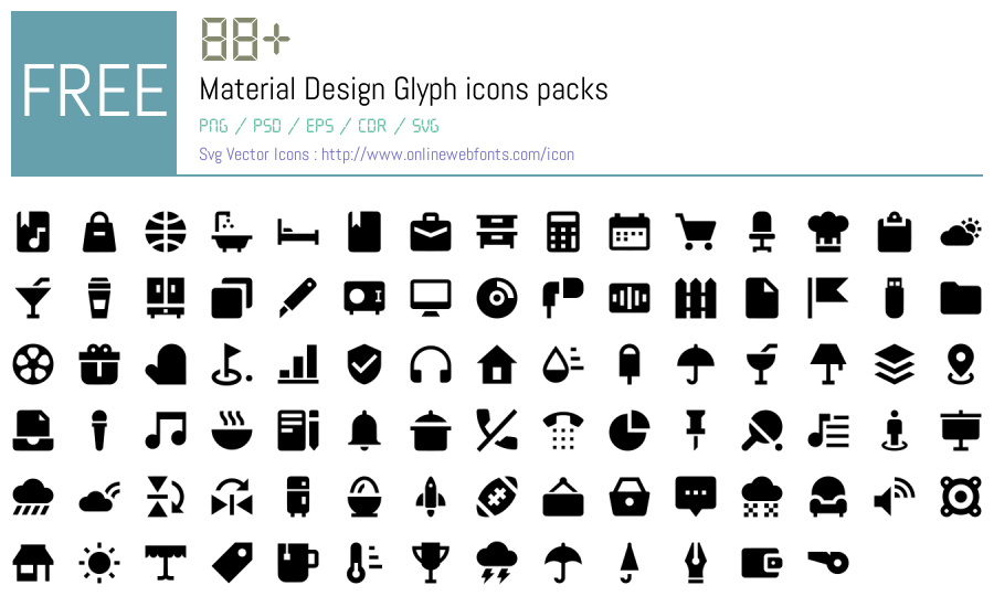 +100 Material Design Glyph Svg Animations Packs Free Downloads ...