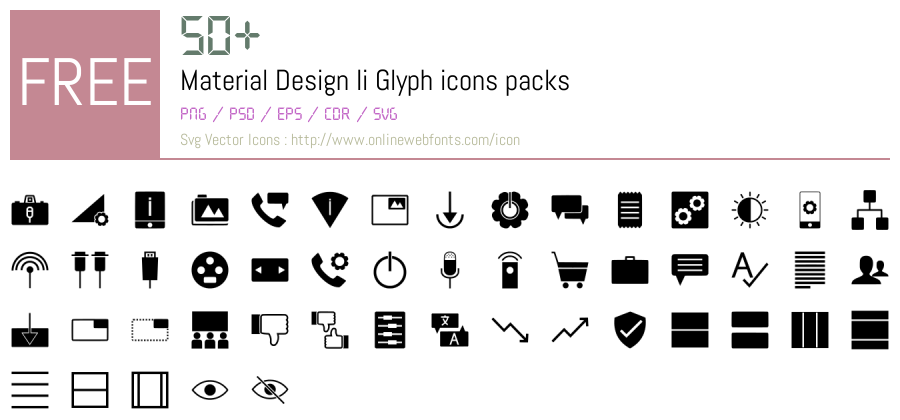 +50 Material Design Ii Glyph Svg Animations Packs Free Downloads ...