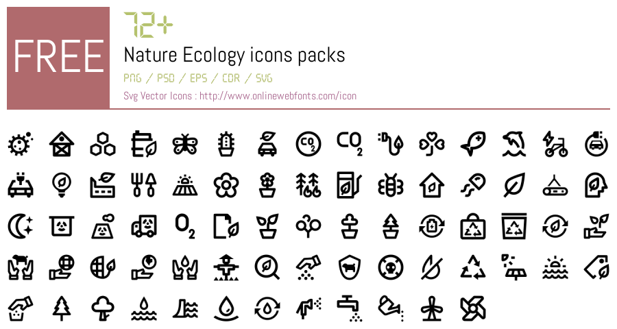 +72 Nature Ecology Svg Animations Packs Free Downloads - OnlineWebFonts.COM