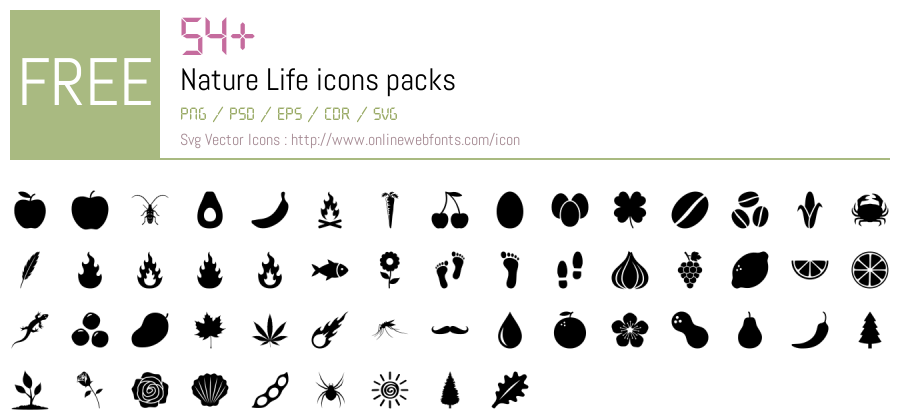 +54 Nature Life Svg Animations Packs Free Downloads - OnlineWebFonts.COM