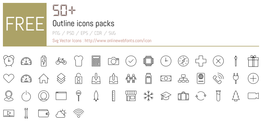 +50 Outline Svg Animations Packs Free Downloads - OnlineWebFonts.COM