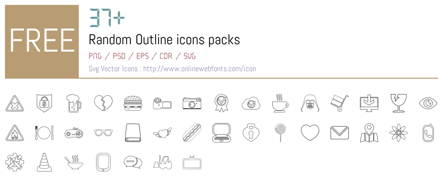 +37 Random Outline Svg Animations Packs Free Downloads - OnlineWebFonts.COM