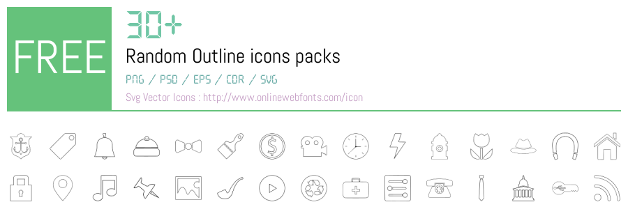 +30 Random Outline Svg Animations Packs Free Downloads - OnlineWebFonts.COM