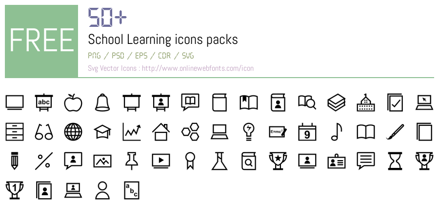 +50 School Learning Svg Animations Packs Free Downloads ...
