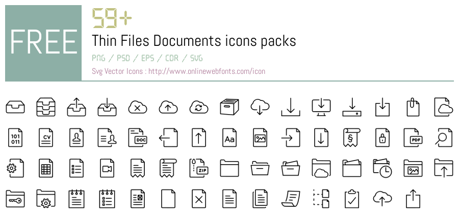 +59 Thin Files Documents Svg Animations Packs Free Downloads ...