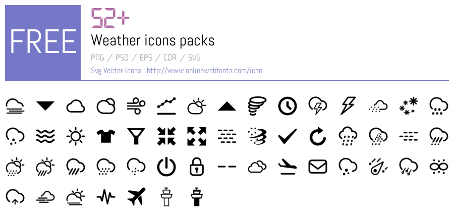 +52 Weather Svg Animations Packs Free Downloads - OnlineWebFonts.COM