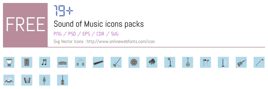 +19 Sound of Music Svg Animations Packs Free Downloads - OnlineWebFonts.COM