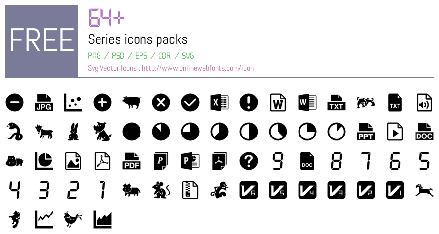 +64 Series Svg Animations Packs Free Downloads - OnlineWebFonts.COM