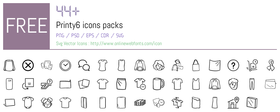 +44 Printy6 Svg Animations Packs Free Downloads - OnlineWebFonts.COM