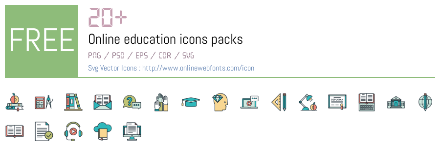 +20 Online education Svg Animations Packs Free Downloads ...