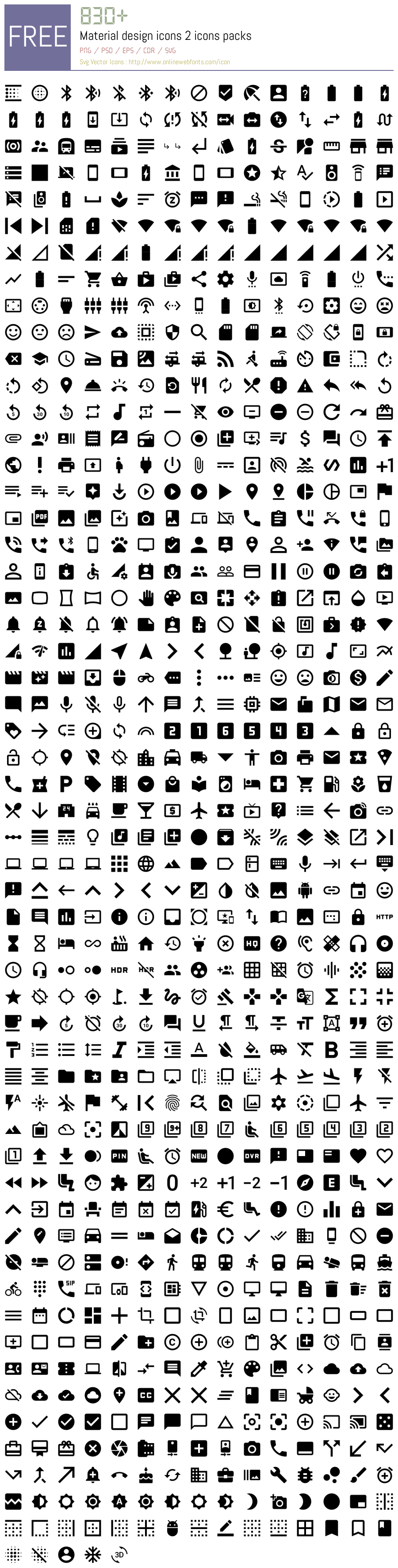 +830 Material design icons 2 Svg Animations Packs Free Downloads ...