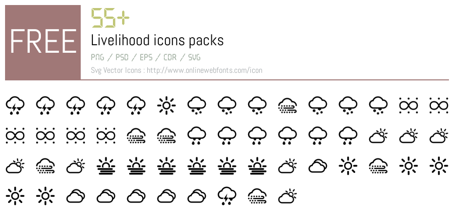 +55 Livelihood Svg Animations Packs Free Downloads - OnlineWebFonts.COM