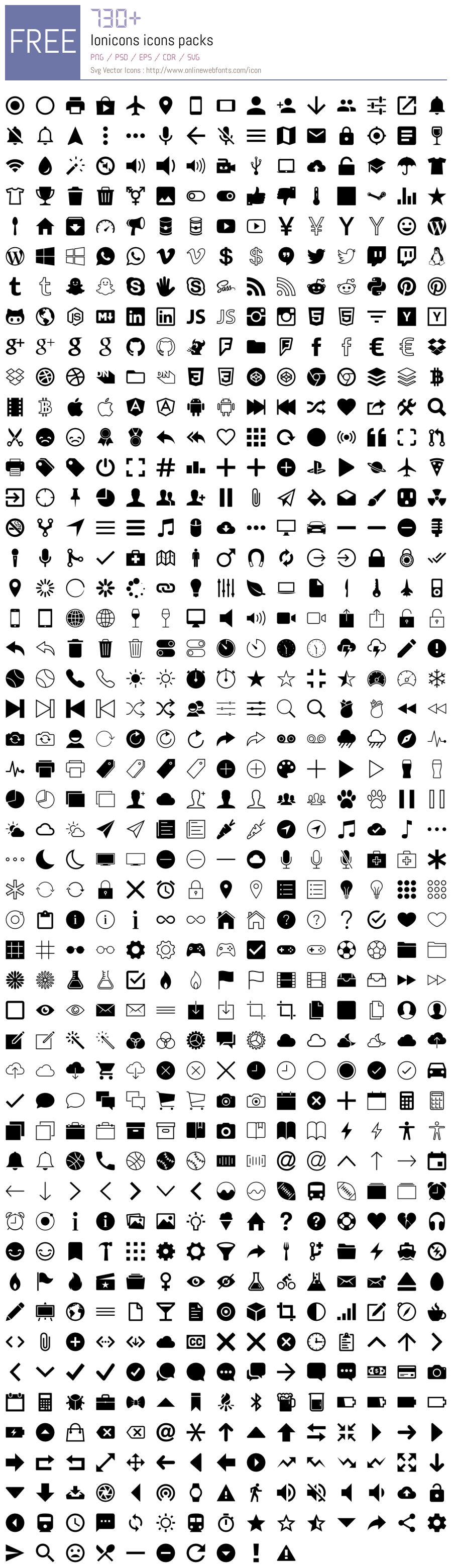 +730 Ionicons Svg Animations Packs Free Downloads - OnlineWebFonts.COM