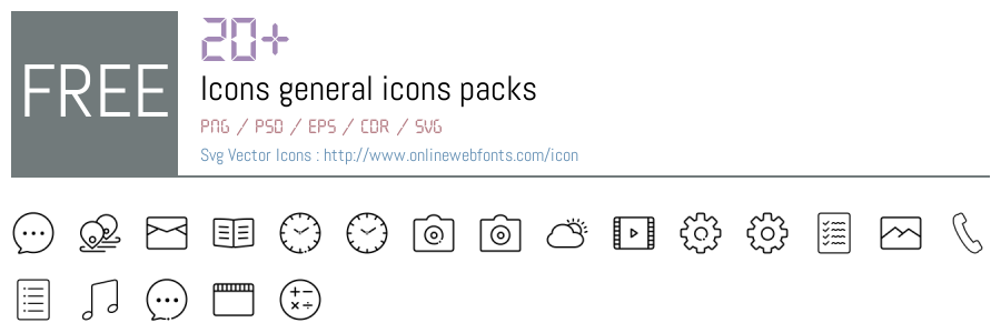 +20 Icons general Svg Animations Packs Free Downloads - OnlineWebFonts.COM