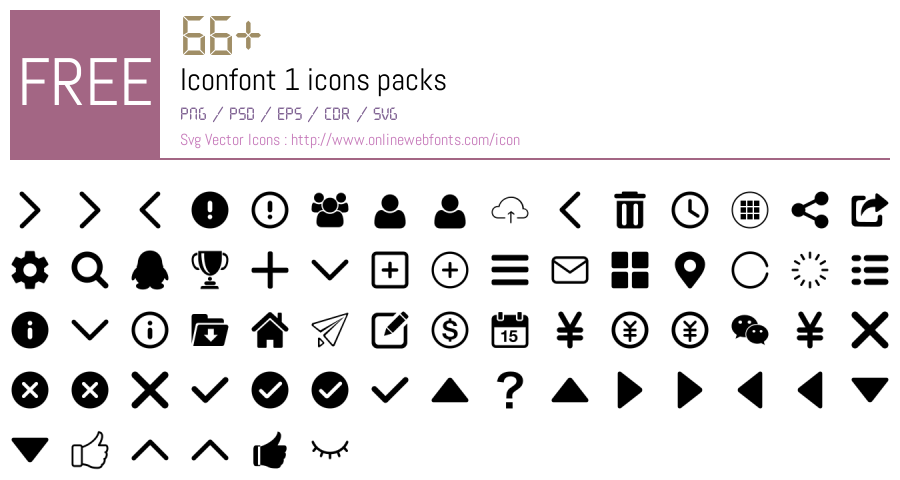 +66 Iconfont 1 Svg Animations Packs Free Downloads - OnlineWebFonts.COM