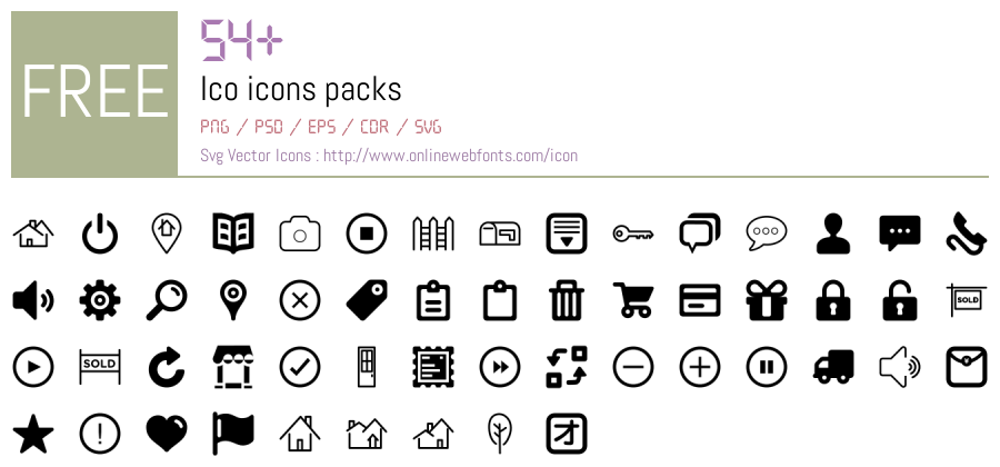 +54 Ico Svg Animations Packs Free Downloads - OnlineWebFonts.COM