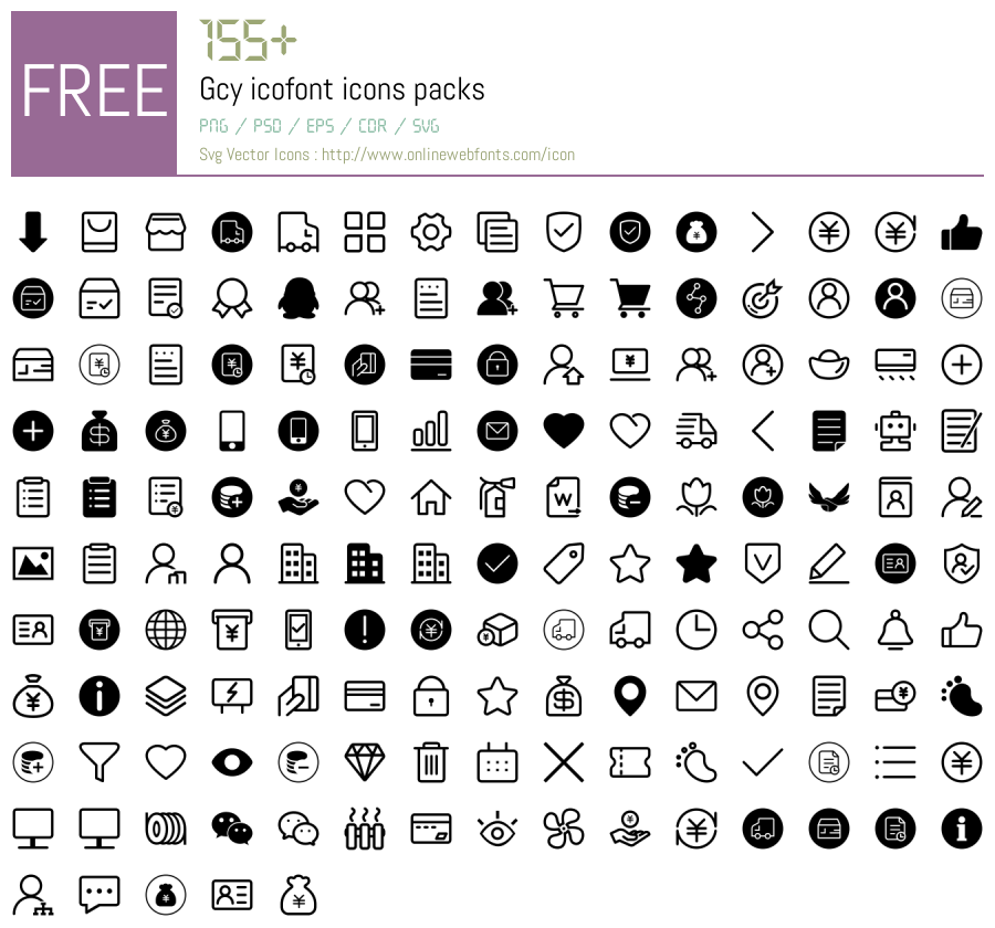 +155 Gcy icofont Svg Animations Packs Free Downloads - OnlineWebFonts.COM