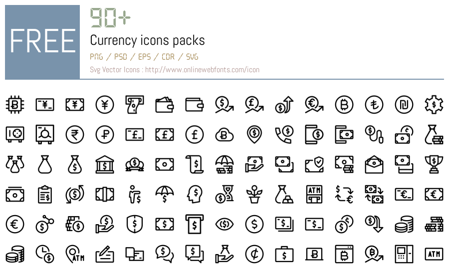 +90 Currency Svg Animations Packs Free Downloads - OnlineWebFonts.COM