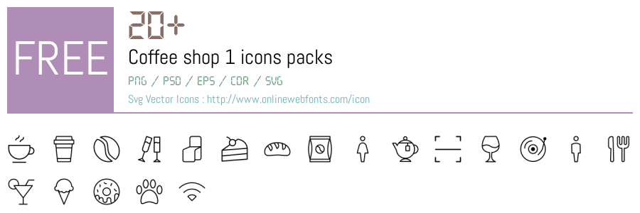 +20 Coffee shop 1 Svg Animations Packs Free Downloads - OnlineWebFonts.COM